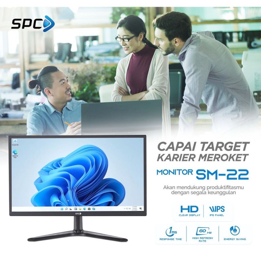 Jual SPC SM 22 Monitor LED 22 inch 1ms 60hz Gaming Full HD 22" | Shopee Indonesia