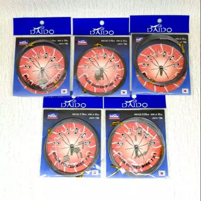 Jual seling wire tali kawat pancing niklen Daido / sea bass 7x1 ...