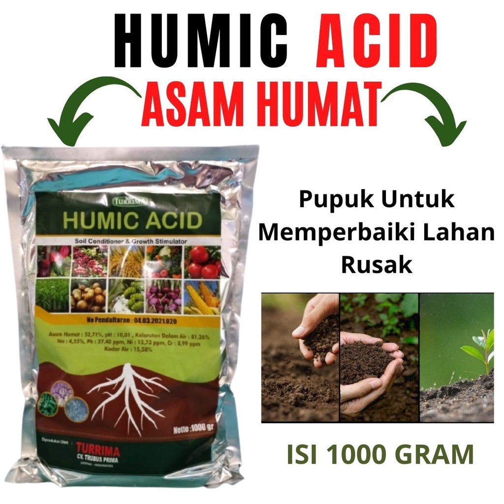 Jual Asam Humat Humic Acid Pupuk Pembenah Tanah, Pupuk Cabe Rawit Agar ...