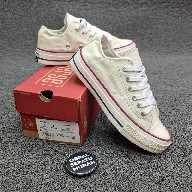 Jual OBRAL SEPATU CONVERSE 70S LOW CREAM SOL GLOSSY IMPORT QUALITY 36 ...