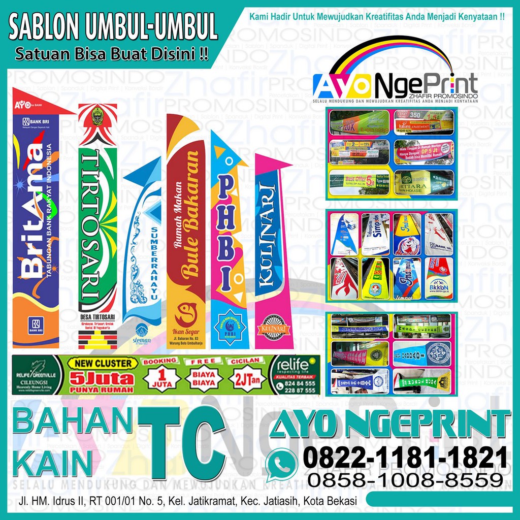 Jual Tempat Jasa Sablon Umbul-umbul Satuan Full Color Printing Murah ...
