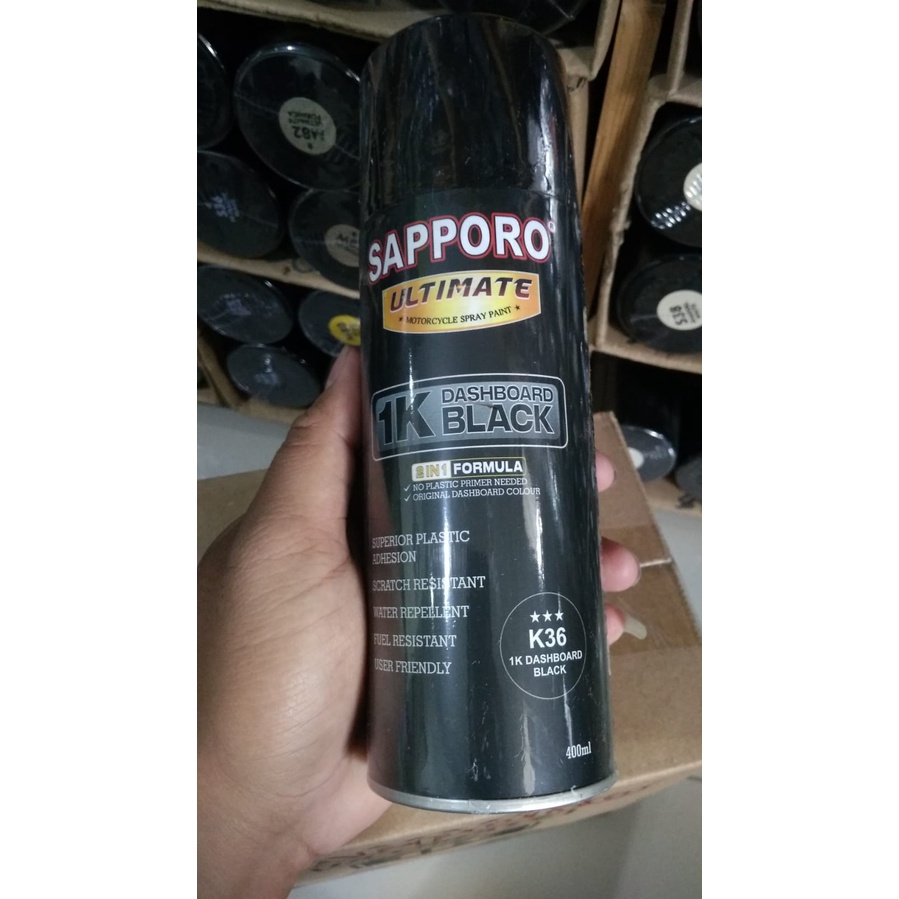 Jual Sapporo Ultimate K36 1K Dashboard Black / Cat Spray Semprot Aerosol Sapporo back original ...