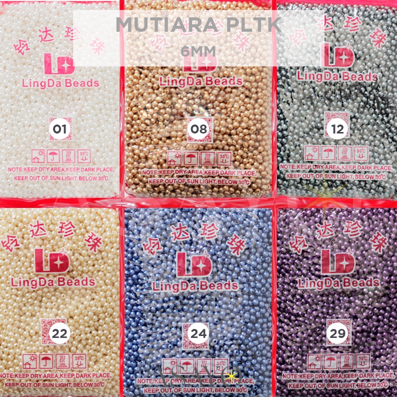 Jual (500gram) Mutiara Plastik Ringan 3mm 4mm 5mm 6mm Mutiara Jahit ...