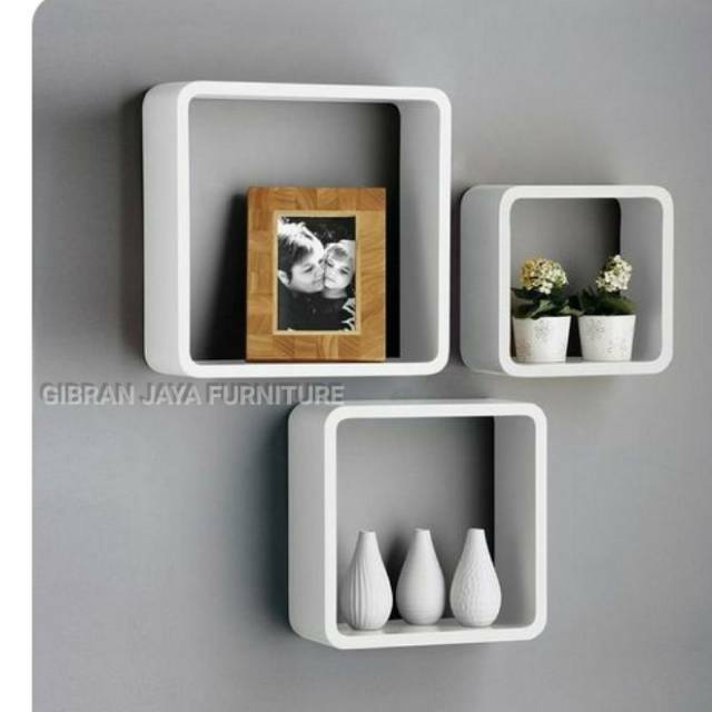 Jual Rak dinding cantik 3pcs rak bunga hiasan dinding rak minimalis ...