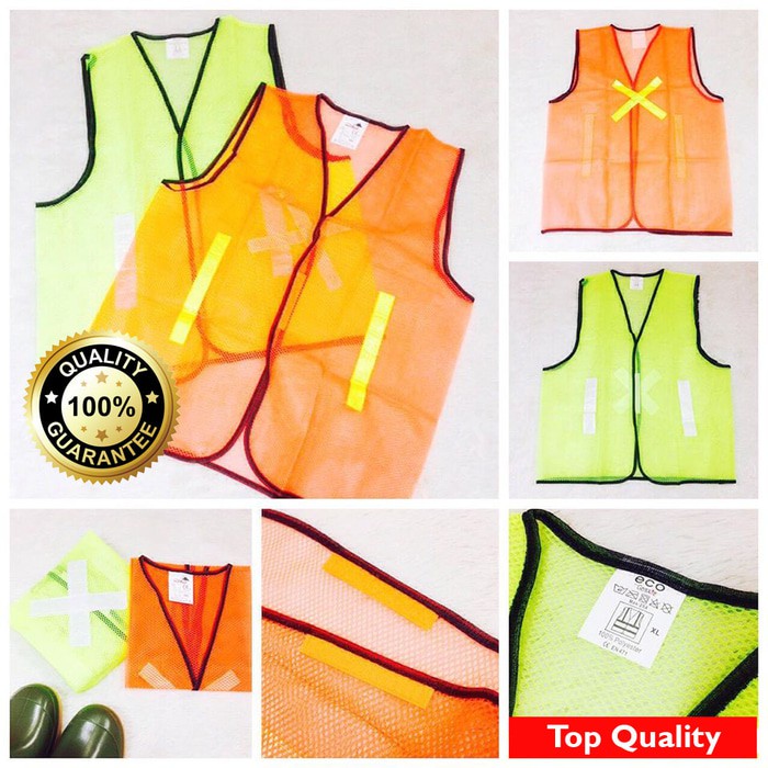 Jual Rompi Jaring Safety Vest ORANGE Rompi Proyek Alat Safety | Shopee ...