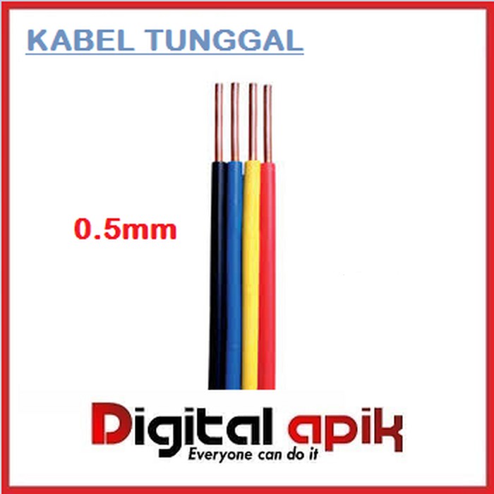 Jual Kabel Tunggal Tembaga Mini 0.5mm 0.5 0,5mm 0,5 mm per meter ...