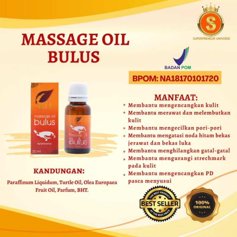 Jual (AKHWATBEAUTY) MINYAK BULUS ORIGINAL / MASSAGE OIL BULUS SR12 ...