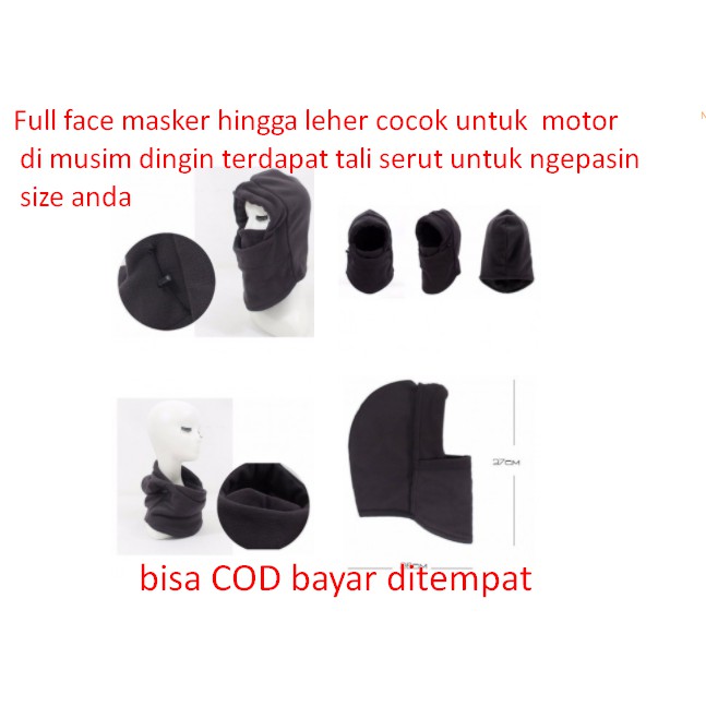 Jual Full face masker hingga leher cocok untuk pengendara motor atau di ...