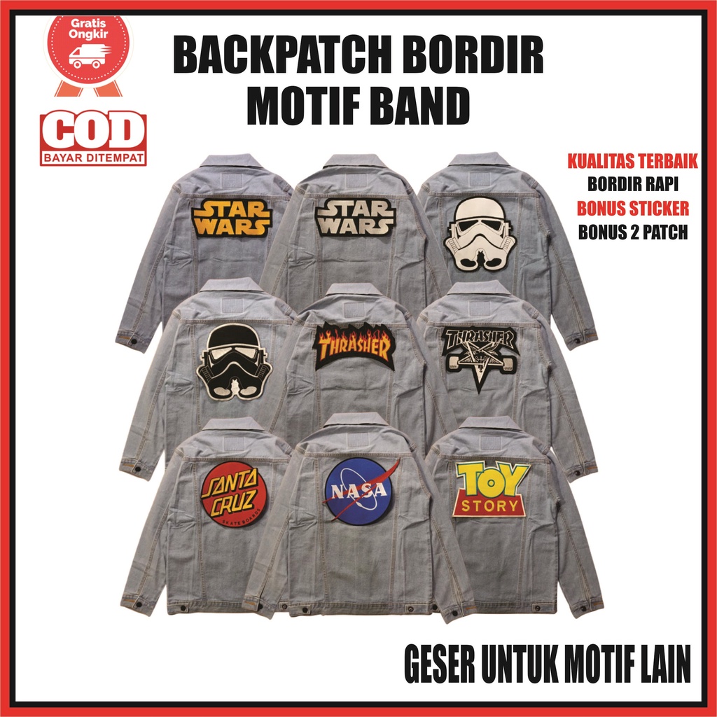 Jual Backpatch Emblem Punggung Punk Jaket Jeans Bordir Besar | Shopee Indonesia