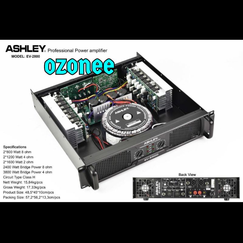 Jual POWER AMPLI ASHLEY EV2800 ORIGINAL POWER AMPLIFIER ASHLEY EV 2800 ...