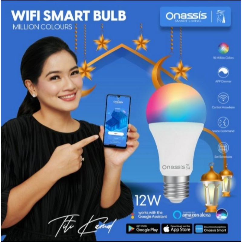Jual Smart Light Bulb 12Watt ONASSIS / Lampu Bohlam WiFi Smart Onassis ...
