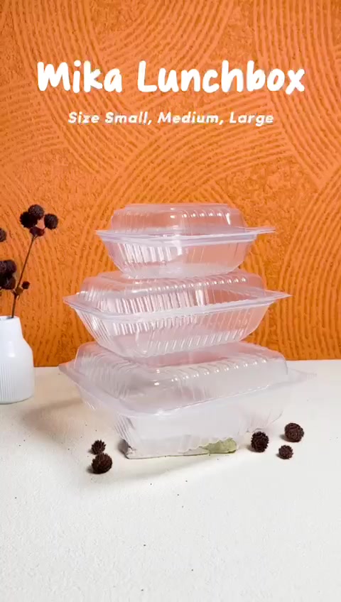 Jual [25PCS] Mika Kotak Makan Plastik Food Grade / Food Pack Kotak ...