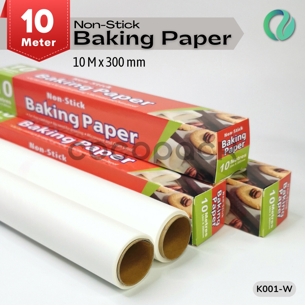 Jual Non Stick Baking Paper Kertas Alas Roti Kue 30cm x 10m White ...