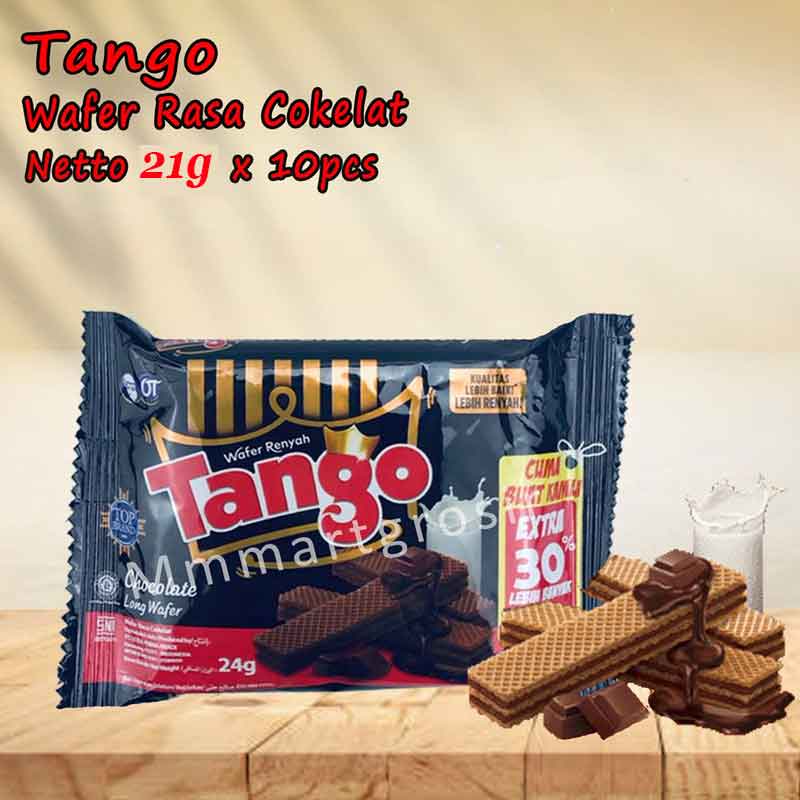 Jual Tango Long Wafer / Rasa Chocolate / Isi 10x21g | Shopee Indonesia