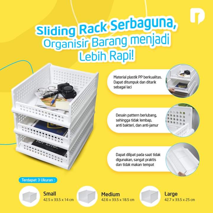Jual Rak Serbaguna Rak Organizer Rak Susun | Folded Sliding Rack (L ...