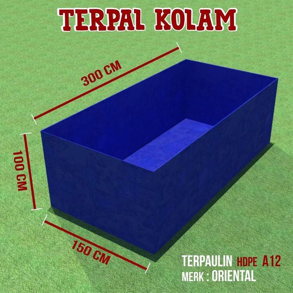 Jual Kolam Terpal Kotak Dimensi 300 cm x 150 cm x 100 cm | Shopee Indonesia