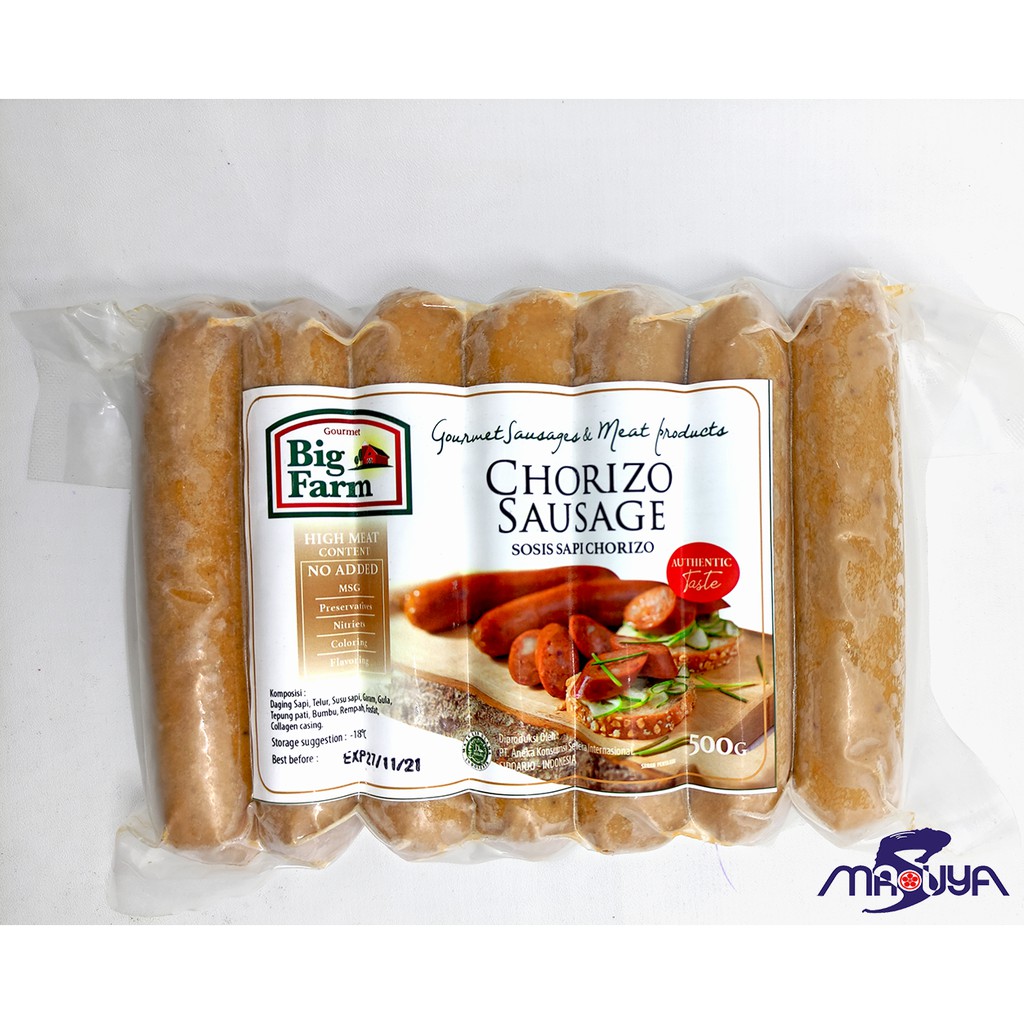Jual Big Farm Sausage Chorizo / Sosis Sapi Chorizo 500Gr - F0247 ...