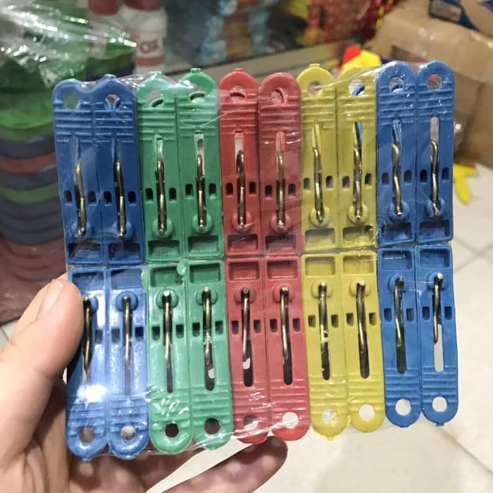 Jual Isi 20 Jepitan baju / jepitan jemuran baju / jepit jemuran ...