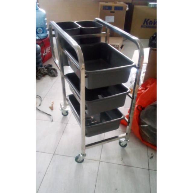Jual Troli Stainless Steel trolley hotel dan rumah sakit | Shopee Indonesia