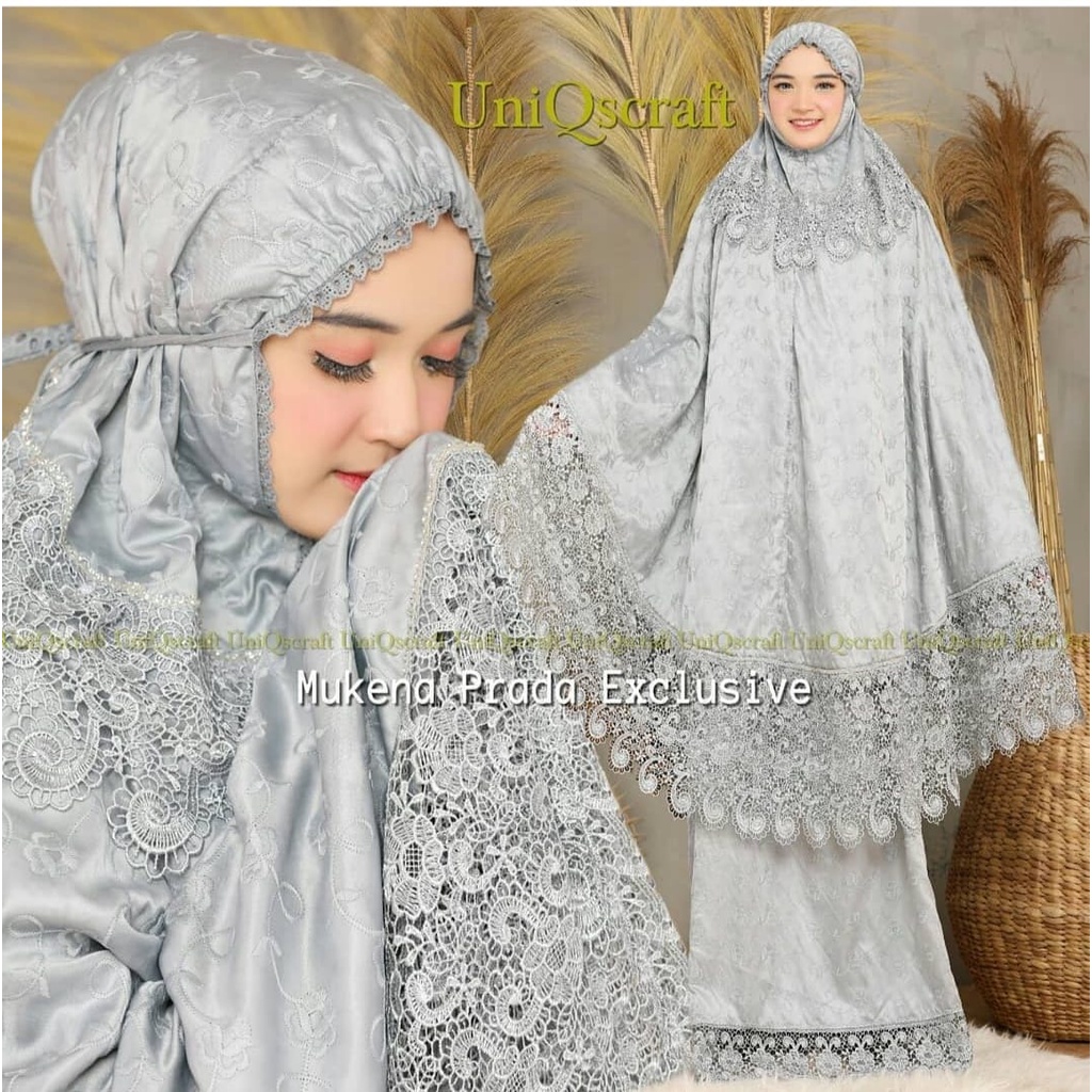 Jual MUKENA RENDA KEONG PRADA SUTRA MILO PARIS FULL BORDIR WARNA MUKENA ...