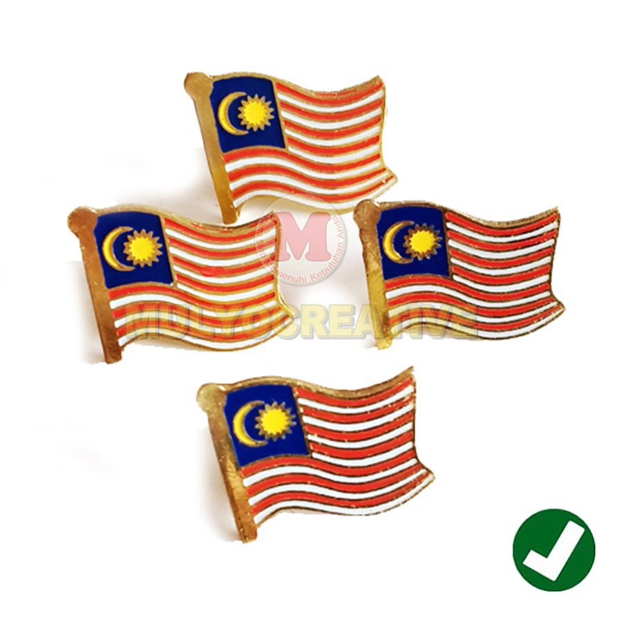Jual Pin Bendera Malaysia Bahan Kuningan Flag Pin Negara Malaysia Murah ...