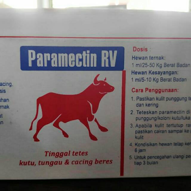 Jual Paramectin rv obat gudik,kudis,kutu,cacing,scabies tetes punggung ...