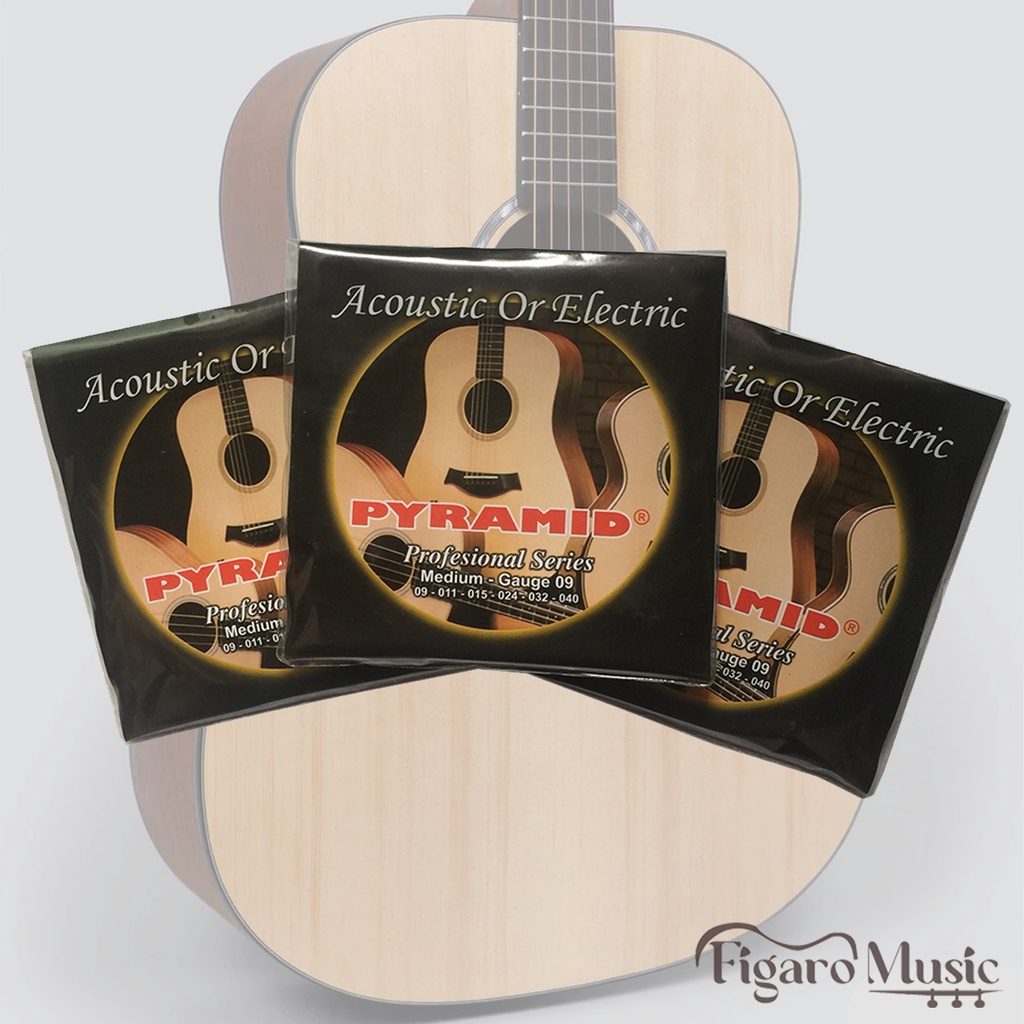 Jual Senar Gitar Akustik Elektrik Pyramid 09-40 Medium Gauge - 1 Set ...