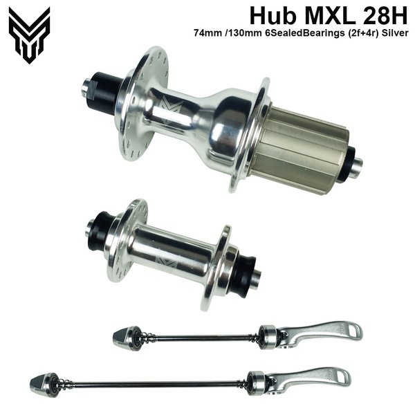 Jual Hub Freehub MXL Non Disc 28 Hole 6 Bearing Jangkrik Silver New ...