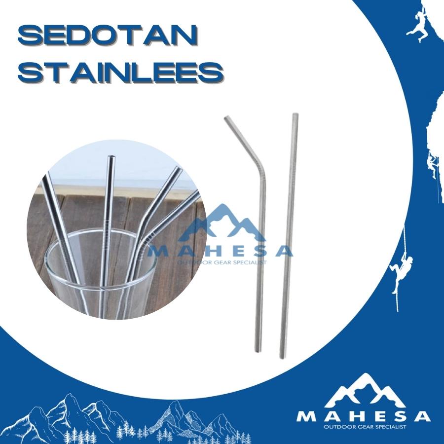 Jual Sedotan Stainless Besi Reusable Straw Bengkok Lurus Anti Karat ...