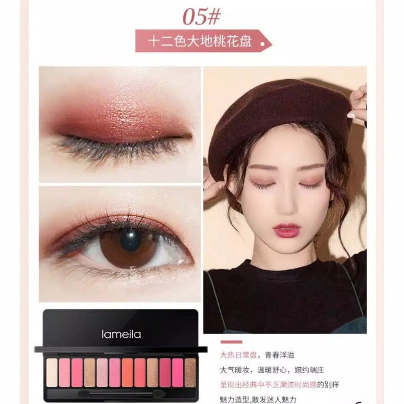 Jual Lameila 12 Warna Palet Eyeshadow Tahan air | Shopee Indonesia