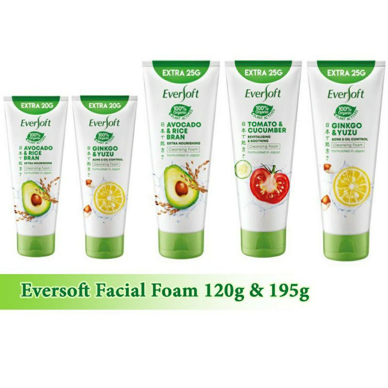Jual Eversoft Avocado Rice Bran / Gingko Yuzu/ Tomato Cucumber/ Aloe ...
