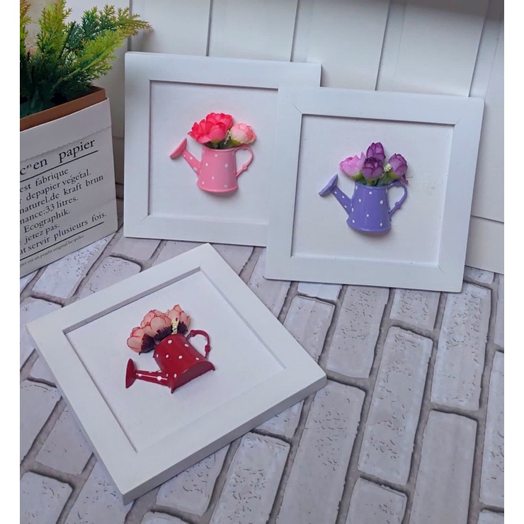 Jual Flowers pot in frame ( Bunga dinding figura ) | Shopee Indonesia