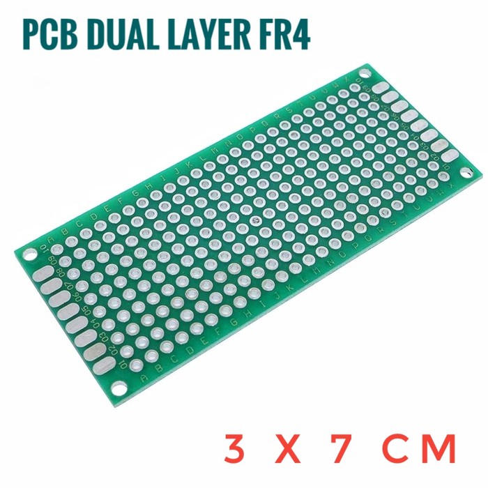 Jual PCB lubang Double Layer Trough Hole 3x7 cm FR4 High Quality ...