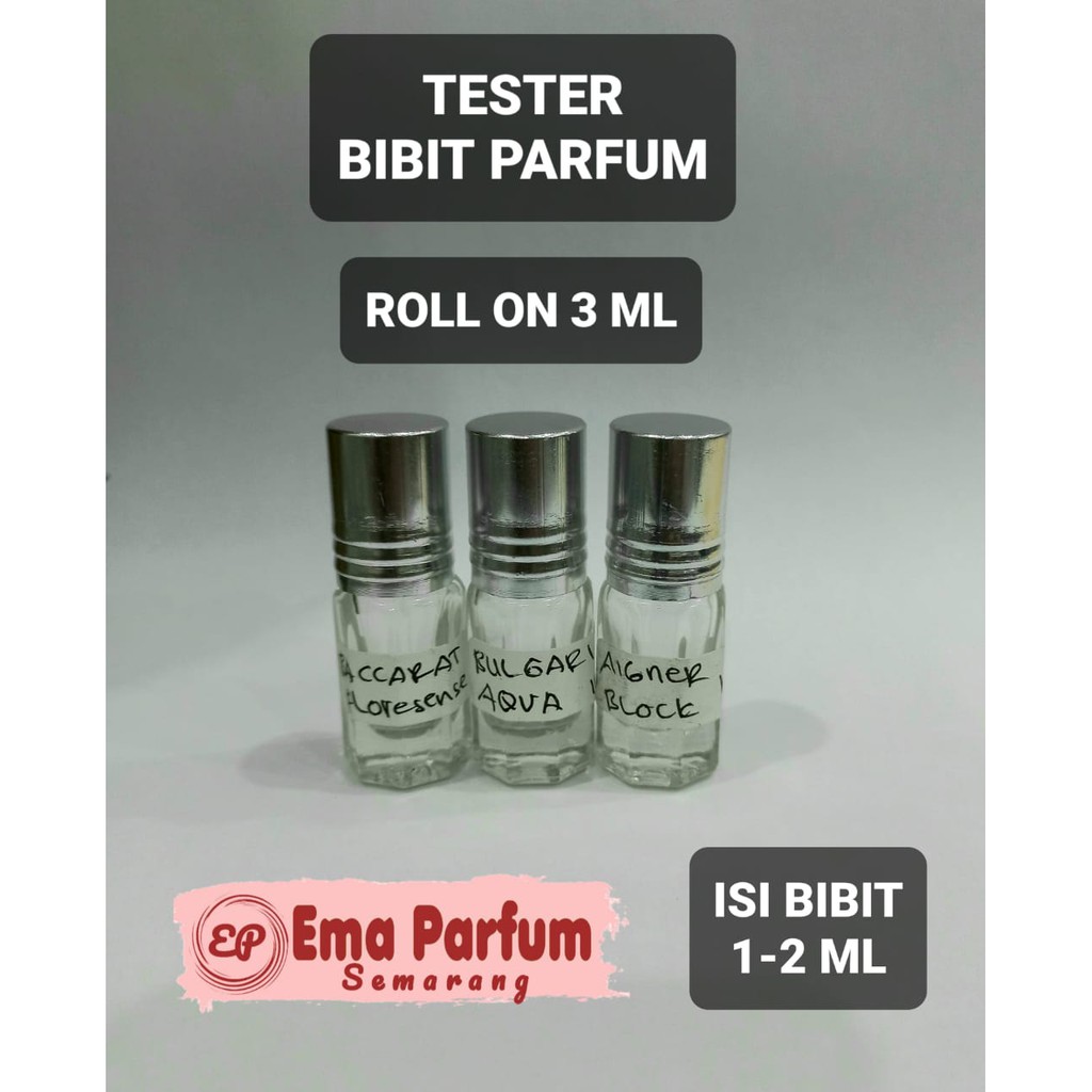 Jual TESTER BIBIT PARFUM MURNI ALL VARIANT 1 - 2 CC. MERK TULIS DI ...