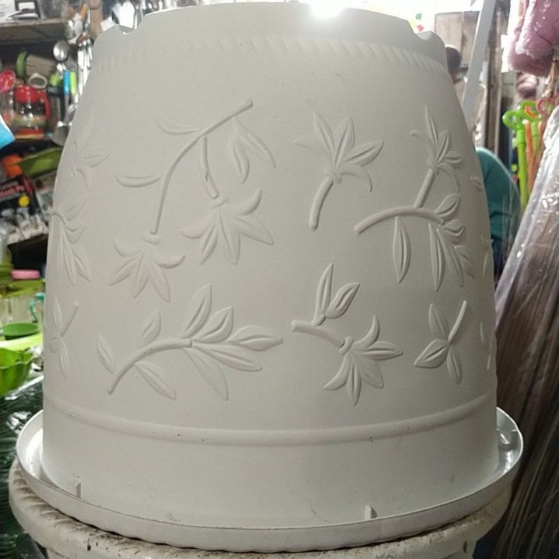 Jual POT BUNGA PUTIH MENENGAH BESAR | Shopee Indonesia