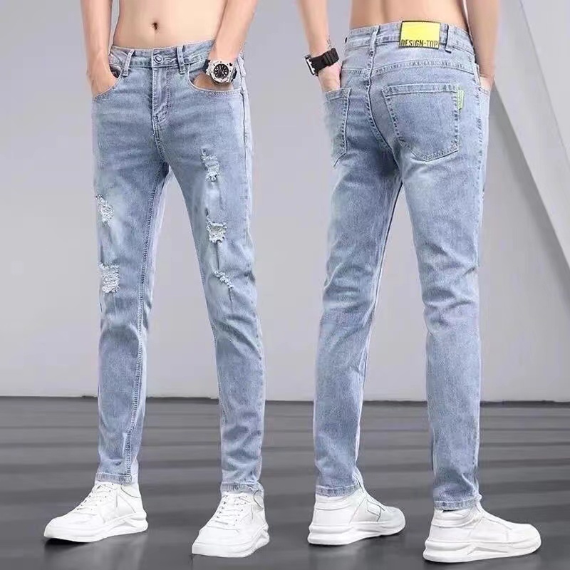 Jual celana jeans pair jins pria ripped jeans pria celana jeans panjang ...