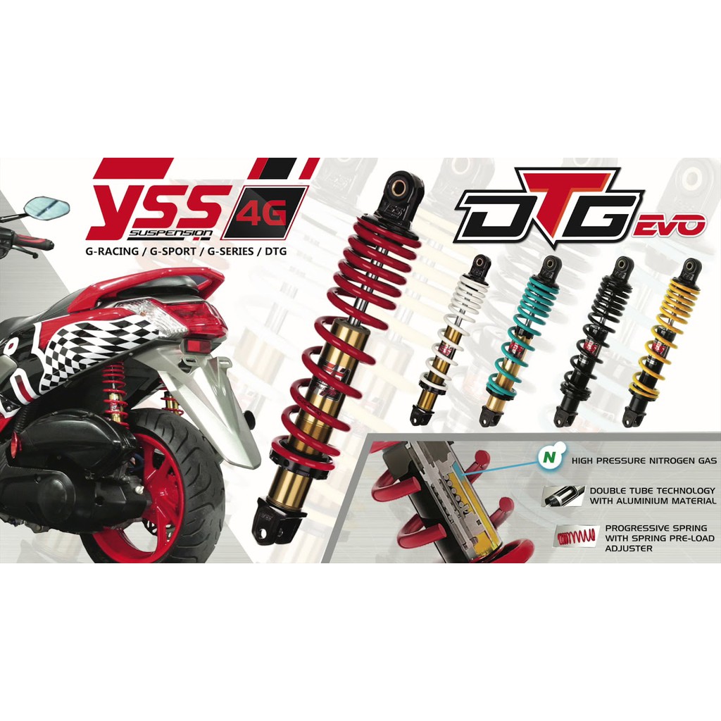 Jual YSS Nmax 155 DTG Evo Twin shock shockbreaker Yamaha Nmax old 335mm ...