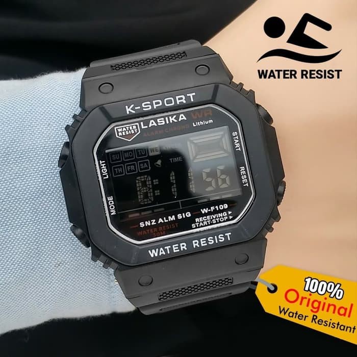 Jual JAM TANGAN ORIGINAL SPORT DIGITAL K SPORT LASIKA W-F109 BLACK GREY ...