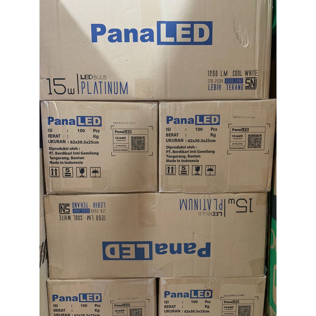 Jual PANALED PREMIUM 15 Watt 1 DUS / 1 KARTON ISI 100 Lampu LED Capsule 15W Bohlam E27 | Shopee ...