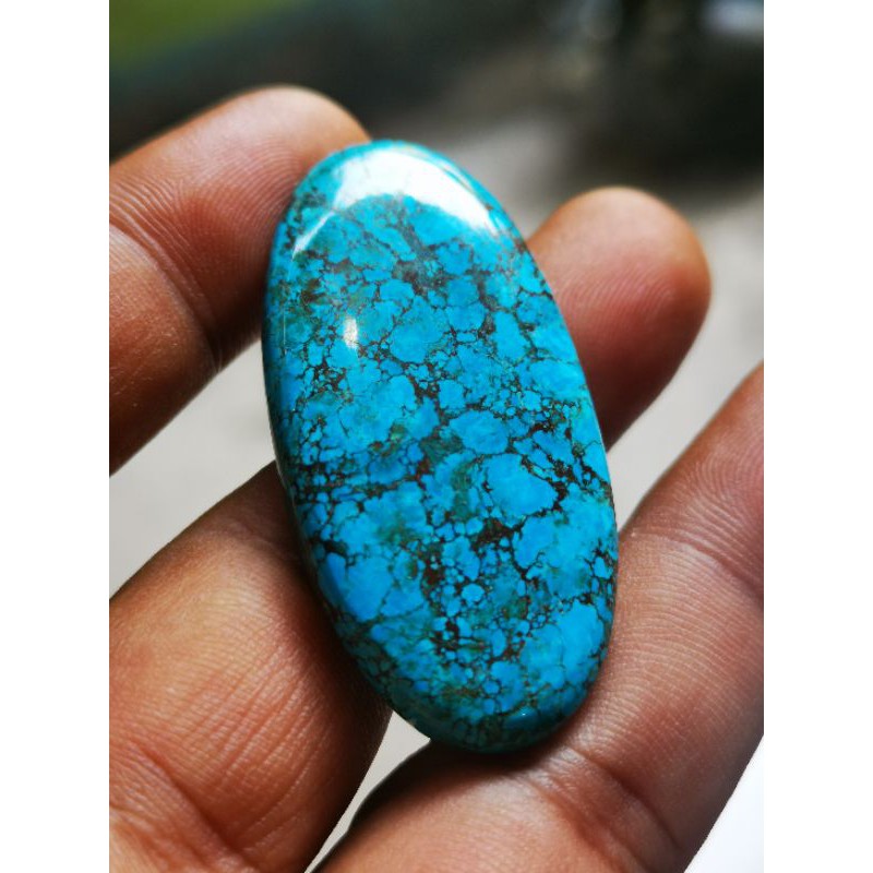 Jual Batu permata natural pirus biru persia | Shopee Indonesia