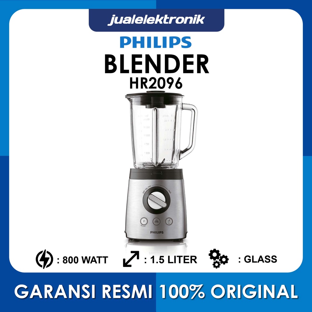 Jual Philips Blender Alumunium 1.5 Liter 800 Watt - HR2096 | Shopee ...