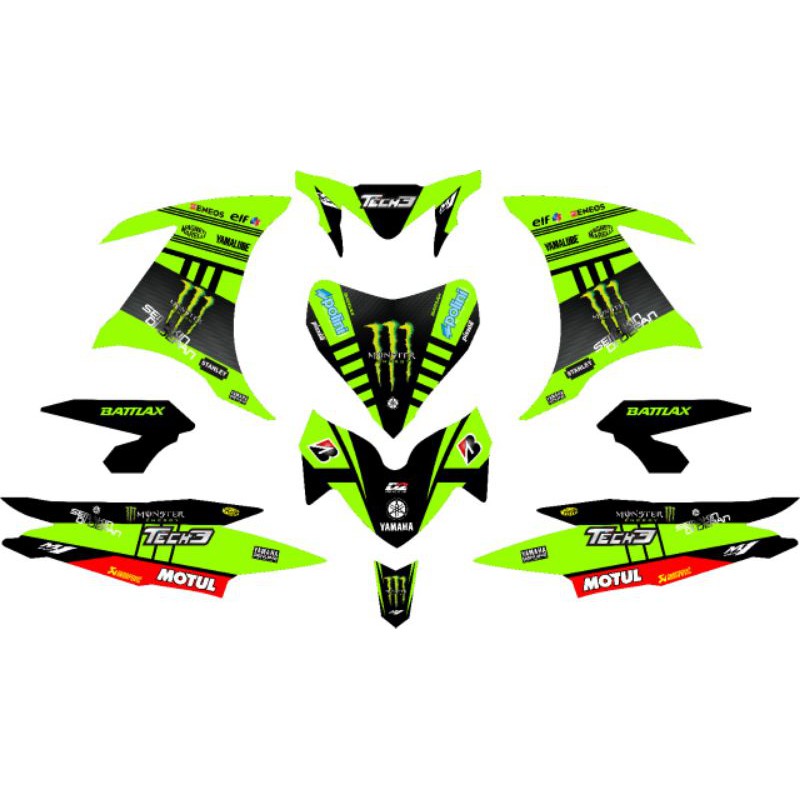 Jual decal striping sticker stiker list body motor striping variasi motor jupiter mx 135 new ...