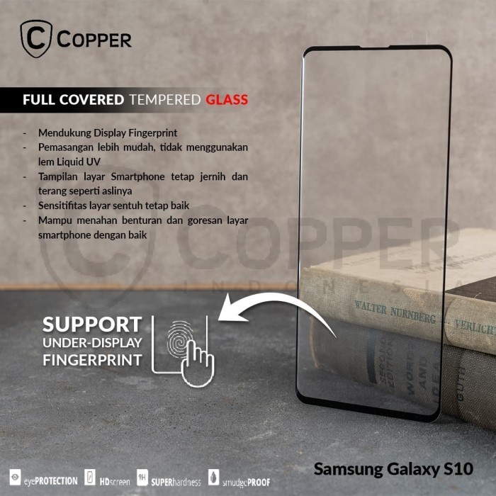 Jual Copper Full Covered Tempered Glass - Samsung Galaxy S10 | Shopee ...