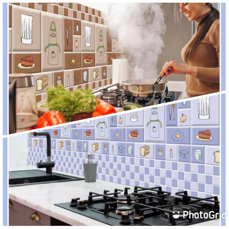 Jual Stiker dapur tahan api dan minyak wallpaper dapur dan tembok ...