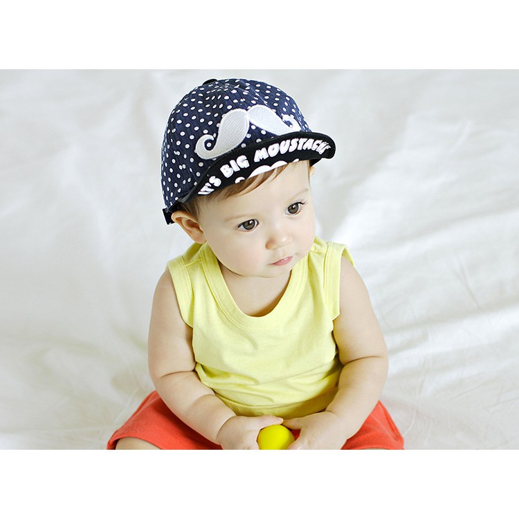Jual Korean Mustache Trendy Cap - Topi Anak - Topi Bayi - Penutup ...
