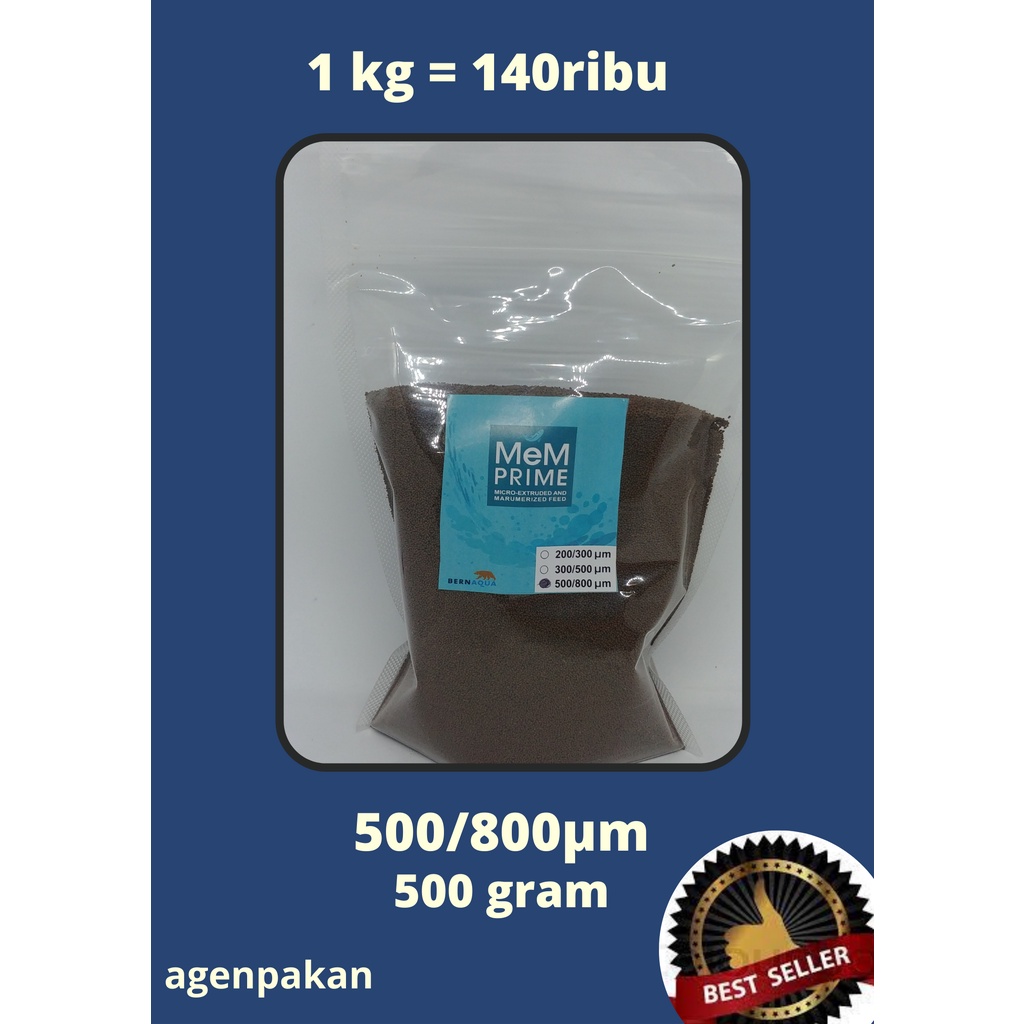 Jual Pelet MeM Prime 500-800micron isi 500 gram (1/2 kg) | Shopee Indonesia
