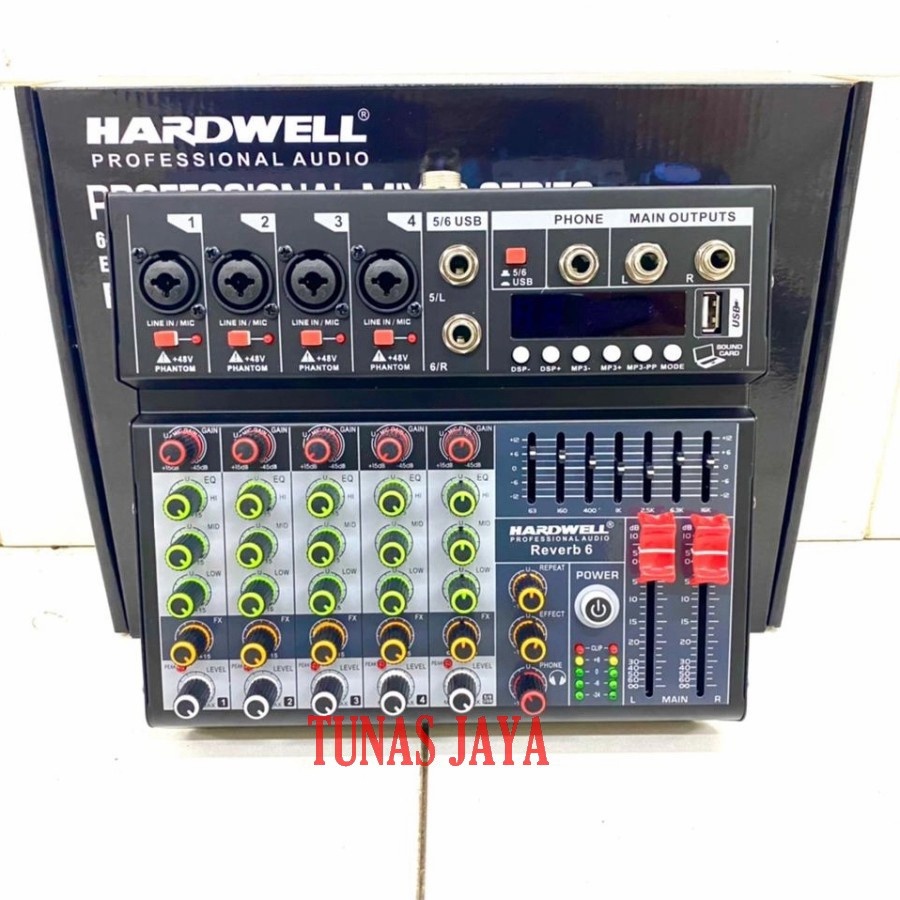 Jual Mixer Audio Hardwell REVERB 6 - 6 Channel Original | Shopee Indonesia