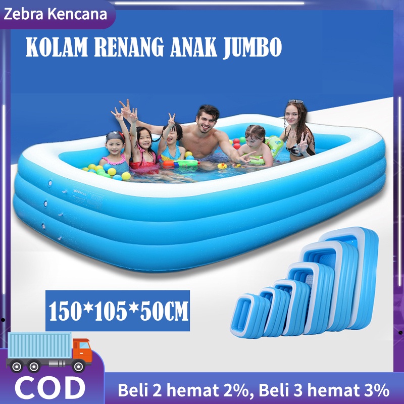 Jual kolam renang anak jumbo 1.5m petak karet bahan tebal 1.5M ...