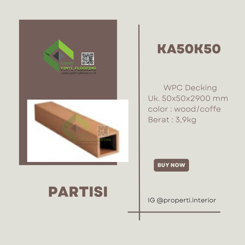 Jual PARTISI KAYU DECK TILE WPC KA50K50 | Shopee Indonesia