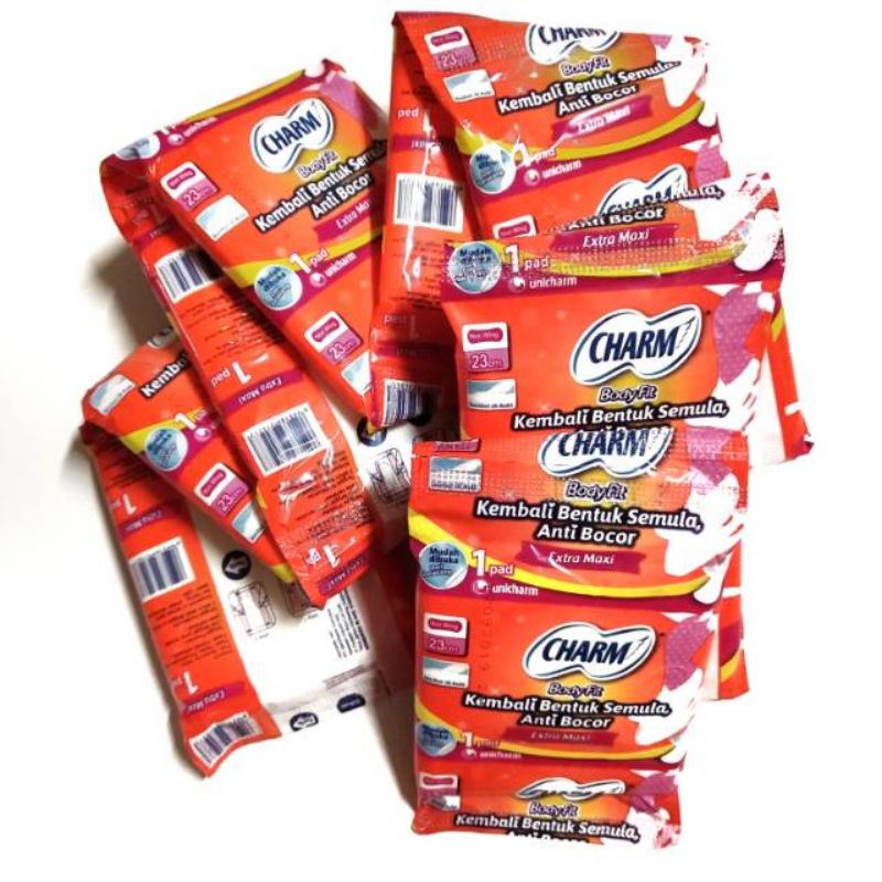 Jual PEMBALUT CHARM BODY FIT EXTRA MAXI NON WING 1'S 23CM RENCENG ISI ...